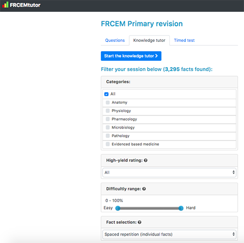FRCEMtutor | FRCEM primary revision resource